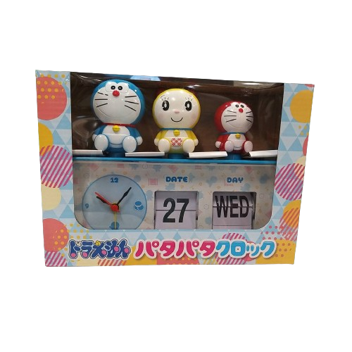 SK Japan Doraemon Clock With Day/Date - Blue | PLAYe
