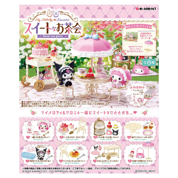 Re-Ment My Melody and Kuromi Sweet Tea Party (Set of 8) | PLAYe